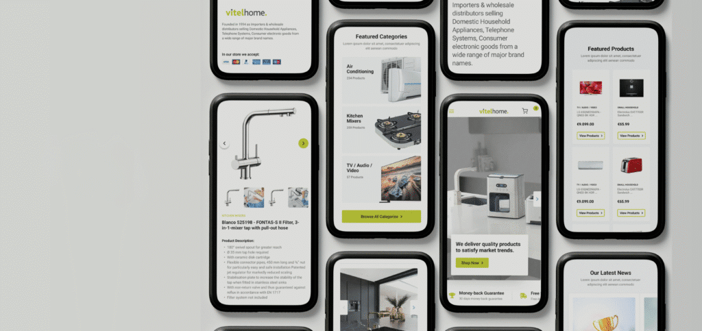 Vitel Website Redesign | Product Showcase & E-Commerce Platform